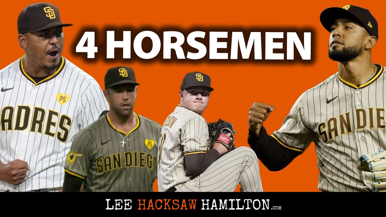 Padres 4 Horseman Carrying Bullpen - Robert Suarez, Adrian Morejon, Jason Adam, Jeremiah Estrada ...