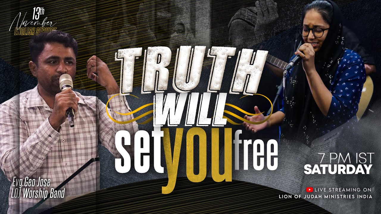 Join us for the Live English Service with Evg.Geo Jose // LOJ Band @7pm ...