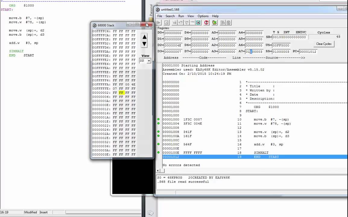 68K Assembly Stacks & Subroutines - YouTube
