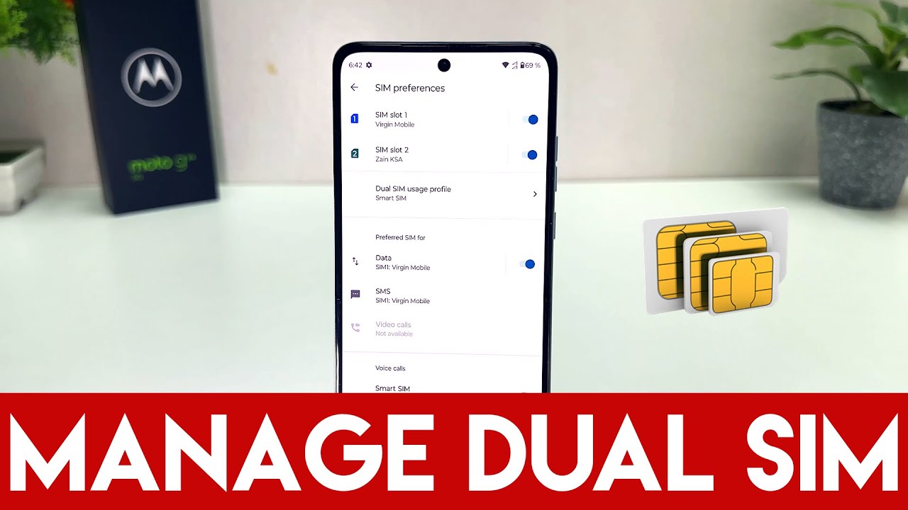How to Manage Dual Sim Cards on Motorola Moto G84 - YouTube