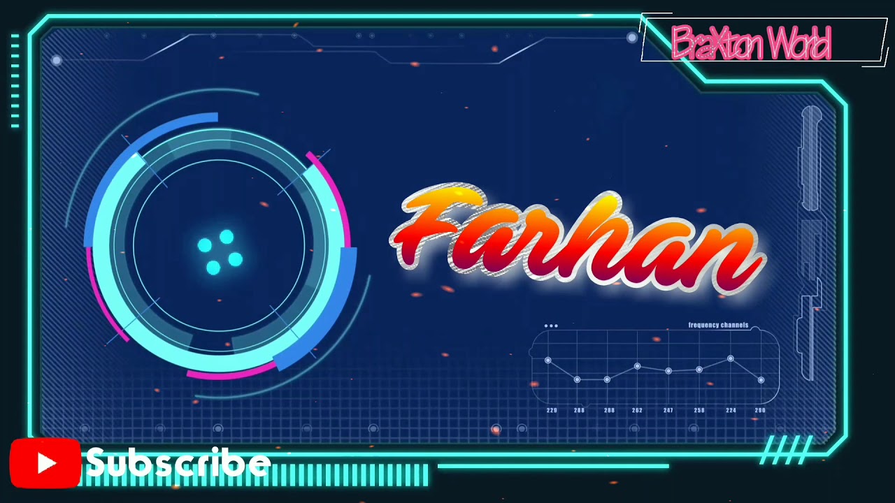 Farhan name video with cyber design and audio | keep enjoy | - YouTube