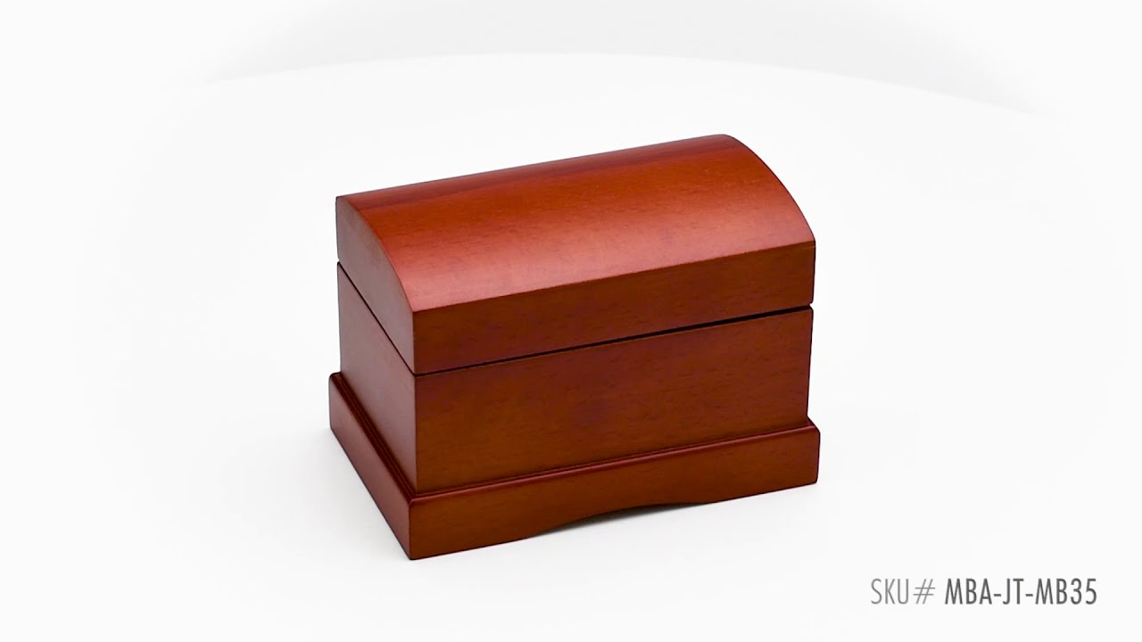 MBA-JT-MB35-18NOTE - Matte Wood Tone Treasure Chest 18 Note Music Box ...