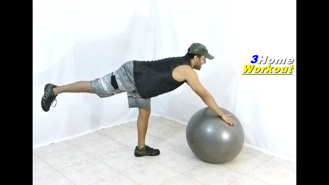 Fitness at Home HAMSTRINGS BALL EXERCISE (3HomeWorkout) - YouTube