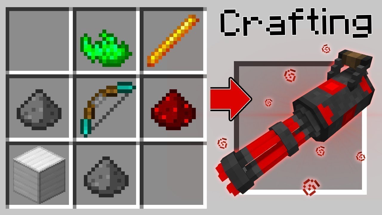 3 PASOS NOOB PARA CREAR UNA MINIGUN - MINECRAFT TROLL - YouTube