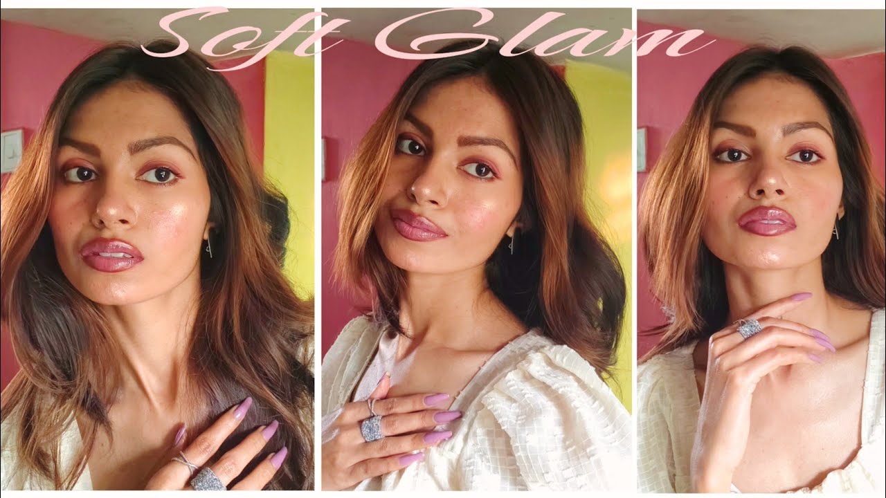 How To Glam 🩷 With Less Makeup |No Foundation Makeup Routine |💫 - YouTube