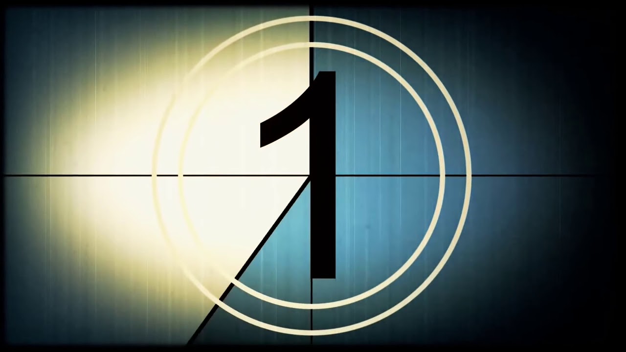 1080p 25 Film Leader Countdown Old Movie Intro V1 Colored Full HD ...