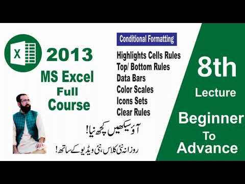 Lecture No 8 Of MS Excel / how to use conditional formatting with Best Examples / bahot easy ...