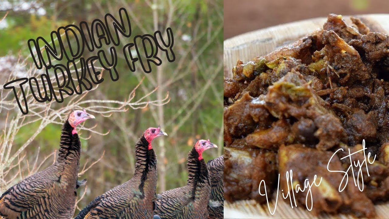 INDIAN Style Turkey Recipe Cooking in Village / Turkey Fry - YouTube