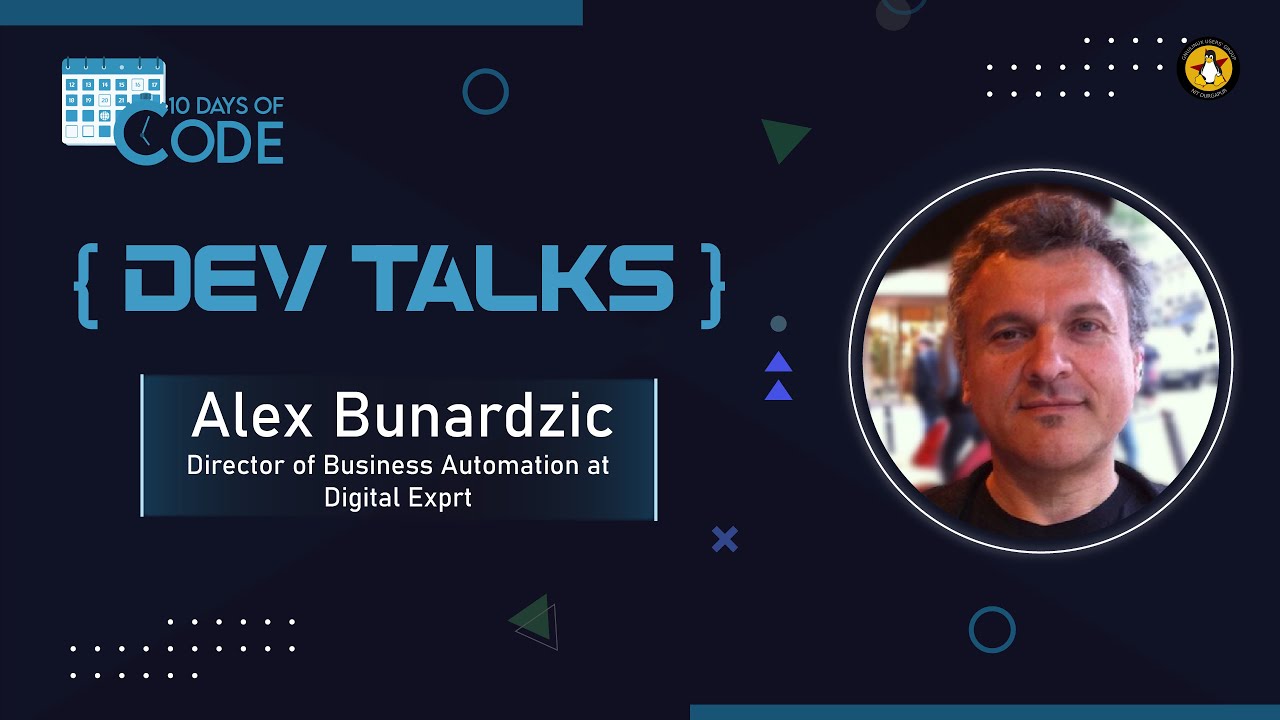 Dev Talk with Alex Bunardzic | Ten Days of Code - YouTube