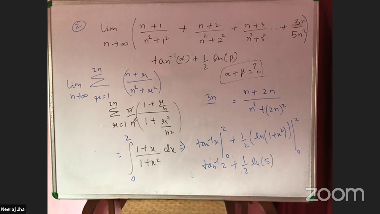 Class 12th - JEE - MATHS - Integration as a limit of sum - YouTube