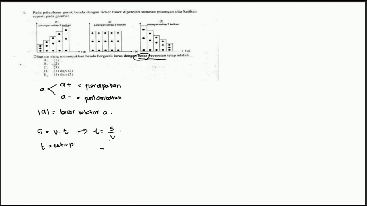 BAHAS SOAL FISIKA SMA - GLB GLBB Ticker Timer - YouTube