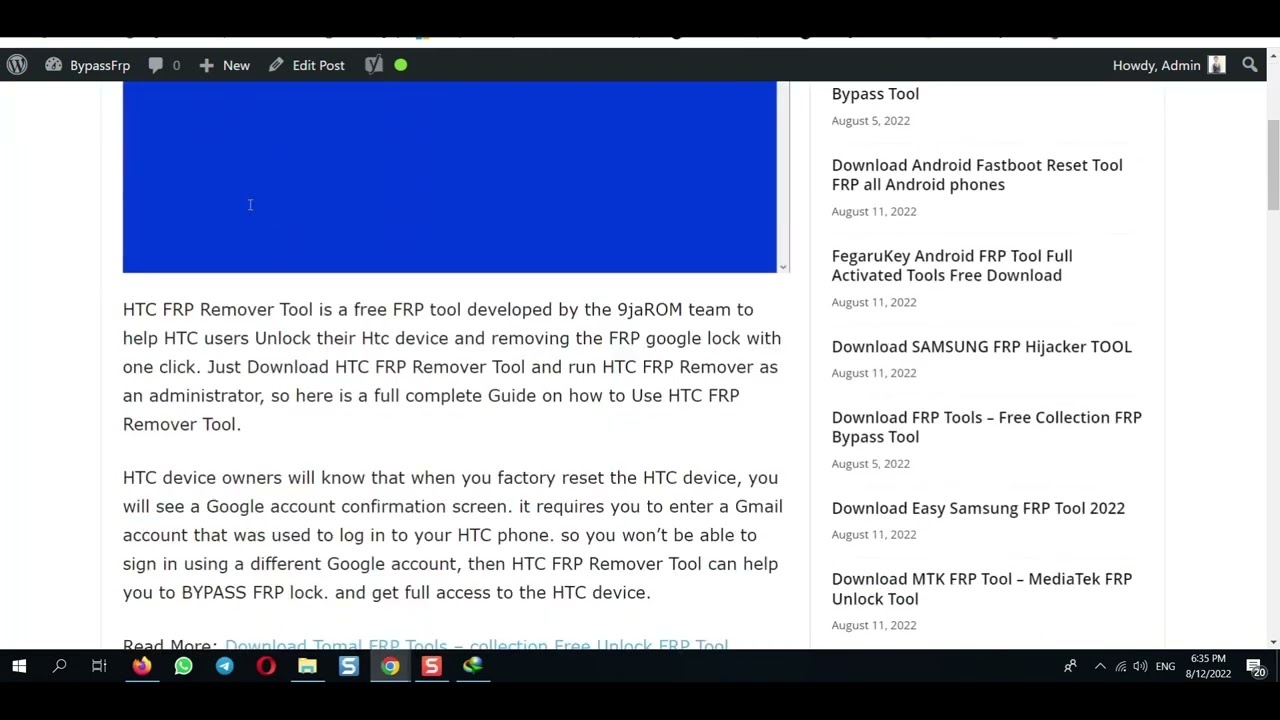 One click HTC FRP Remover Tool Free for PC - YouTube