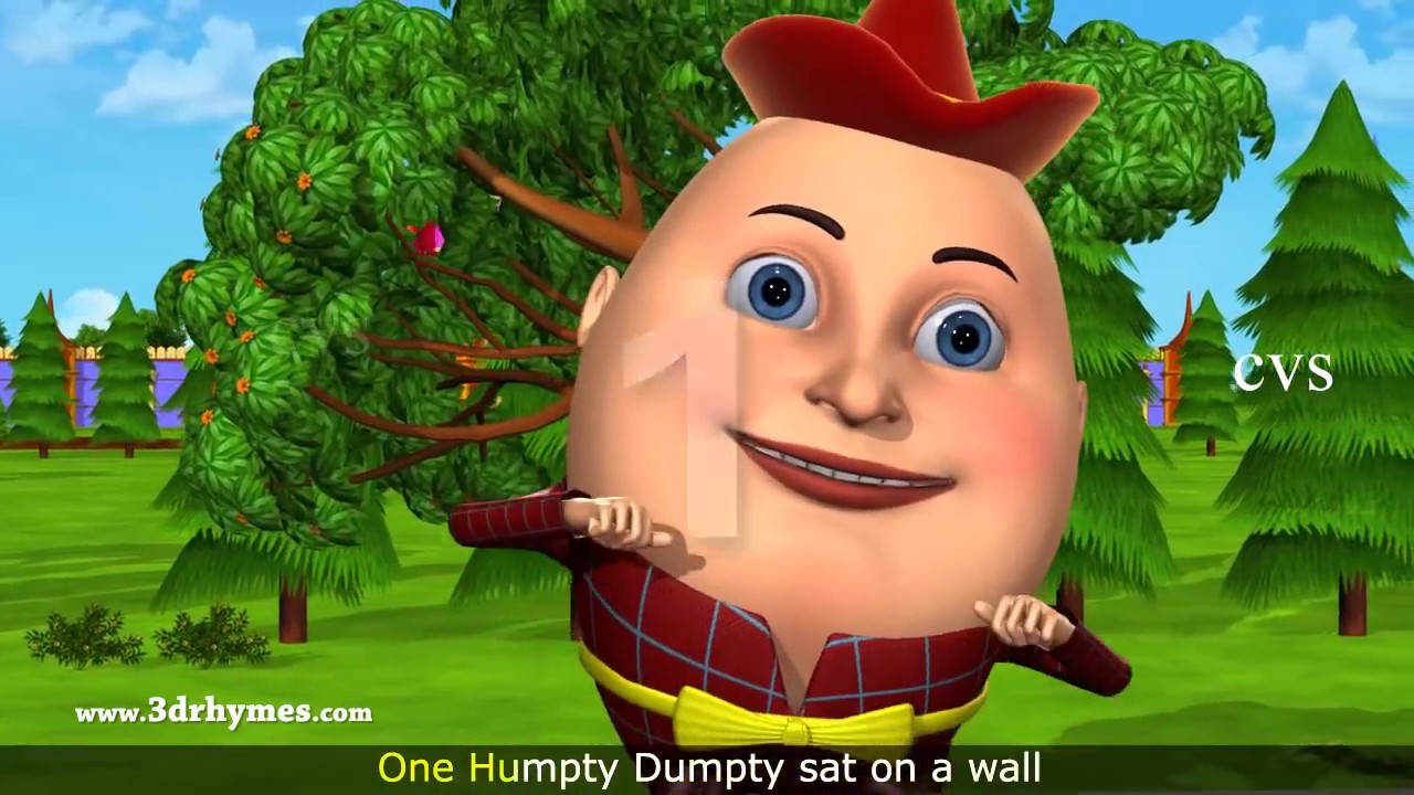 Humpty Dumpty Nursery Rhyme 3D Animation English Rhymes for children ...