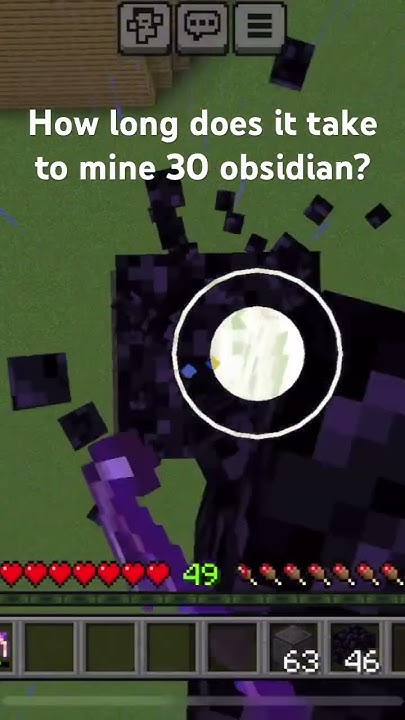 How long does it take to mine and obsidian tower? #minecraft #creeper ...
