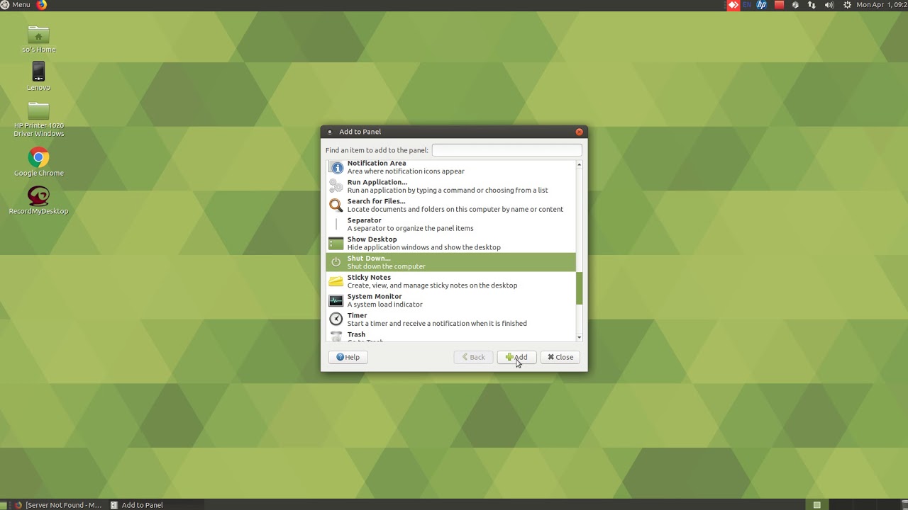 How to Add Shut Down Button to Ubuntu Panel Bar - YouTube