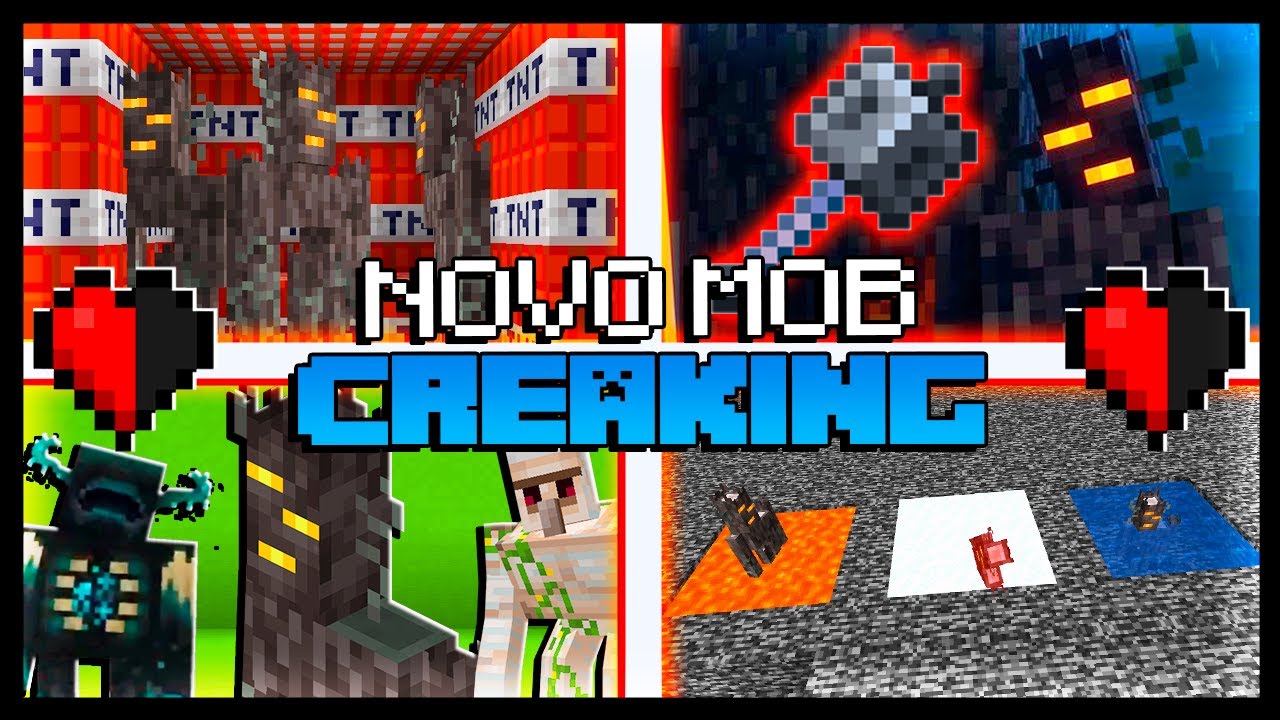 TESTEI A RESISTÊNCIA MÁXIMA DO NOVO MOB CREAKING DO MINECRAFT! ELE É ...