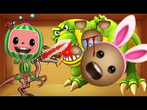 Cocomelon Budy vs Buddy vs Funny T-Rex | Kick The Buddy - YouTube