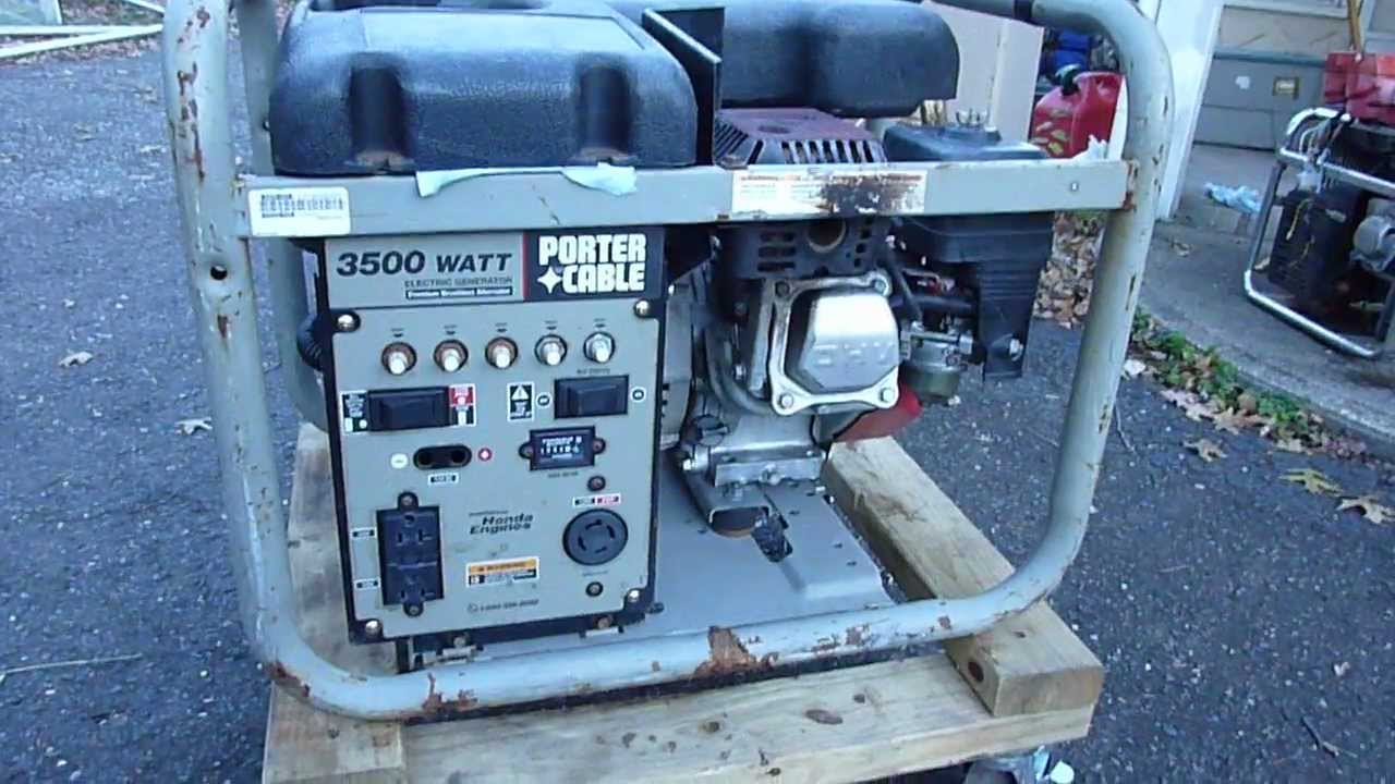 Porter Cable 3500 Watt generator - YouTube
