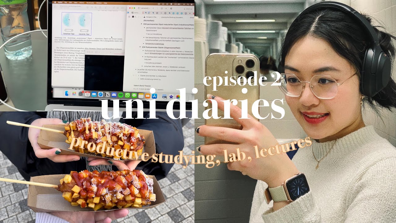 Episode 2 | uni diaries 🌟 lab, lectures, stuDying in the library for my upcoming exams - YouTube