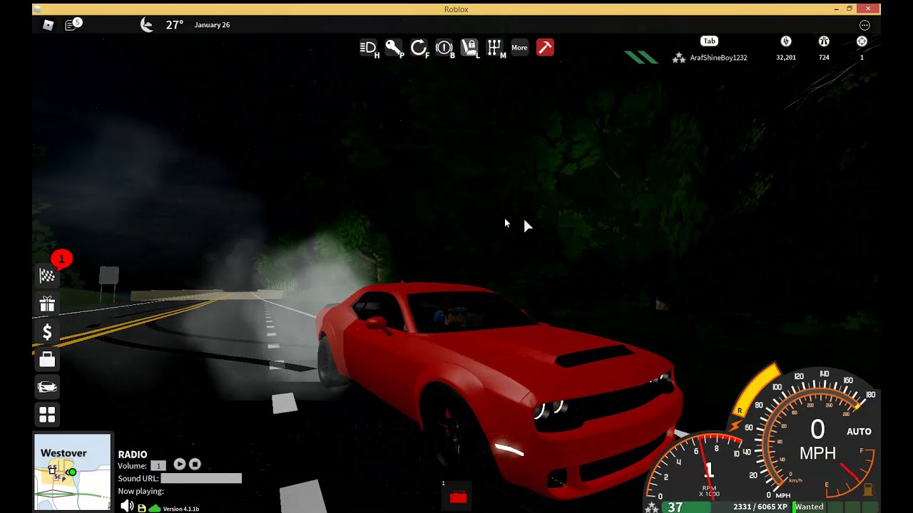 I’m doing burnouts with the Dodge Challenger Demon (Roblox Ultimate ...