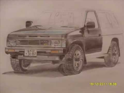 Nissan Terrano R3M '91 (Pathfinder) drawing - YouTube
