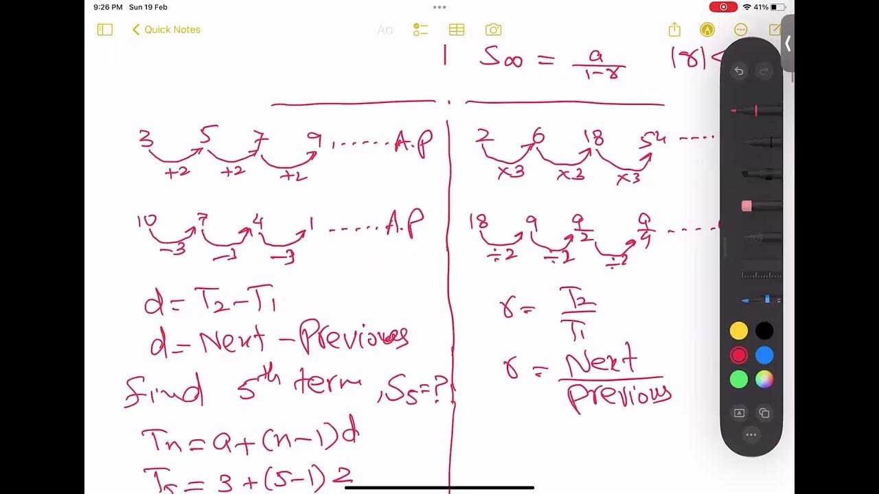 Basic Concept of AP and GP for A Level Mathematics - YouTube