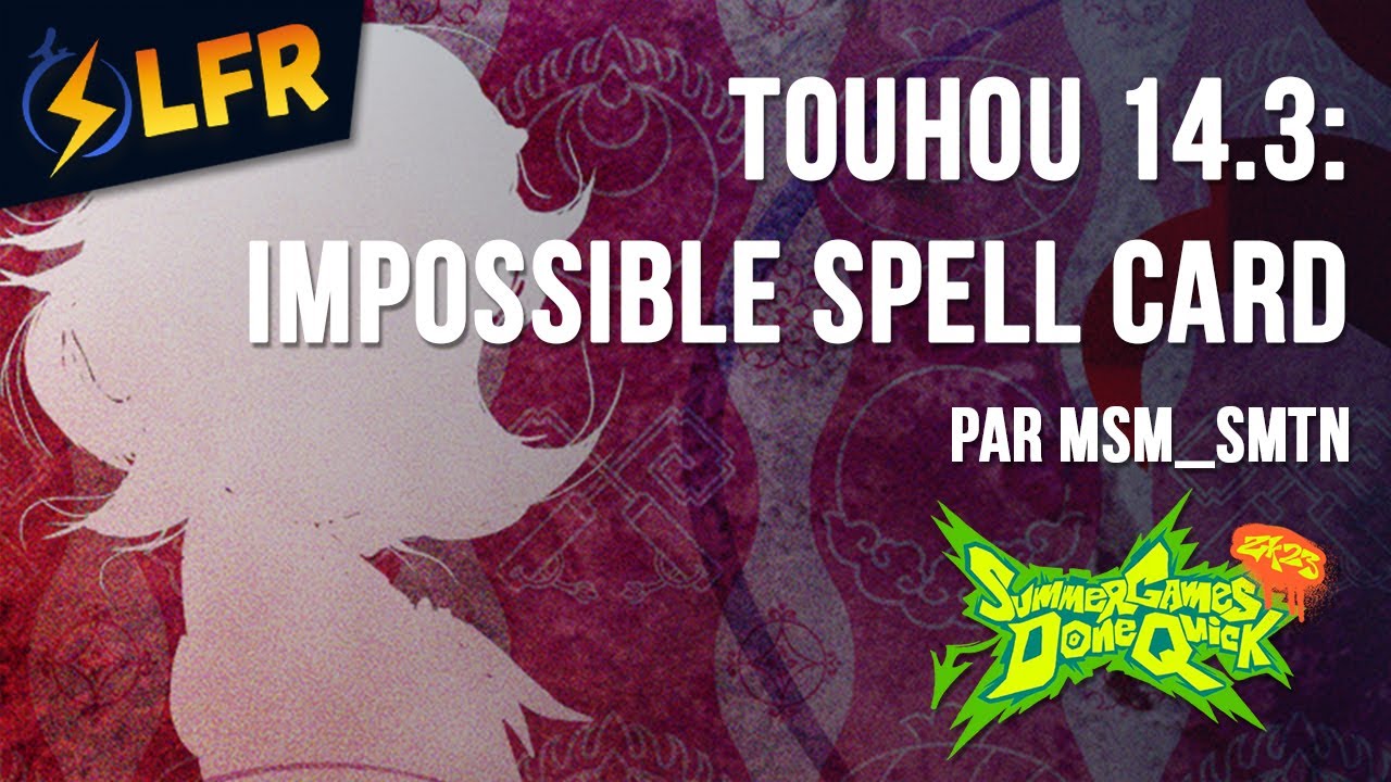 Touhou 14.3: Impossible Spell Card en 1:11:09 (All Scenes No Items) [SGDQ2023] - YouTube