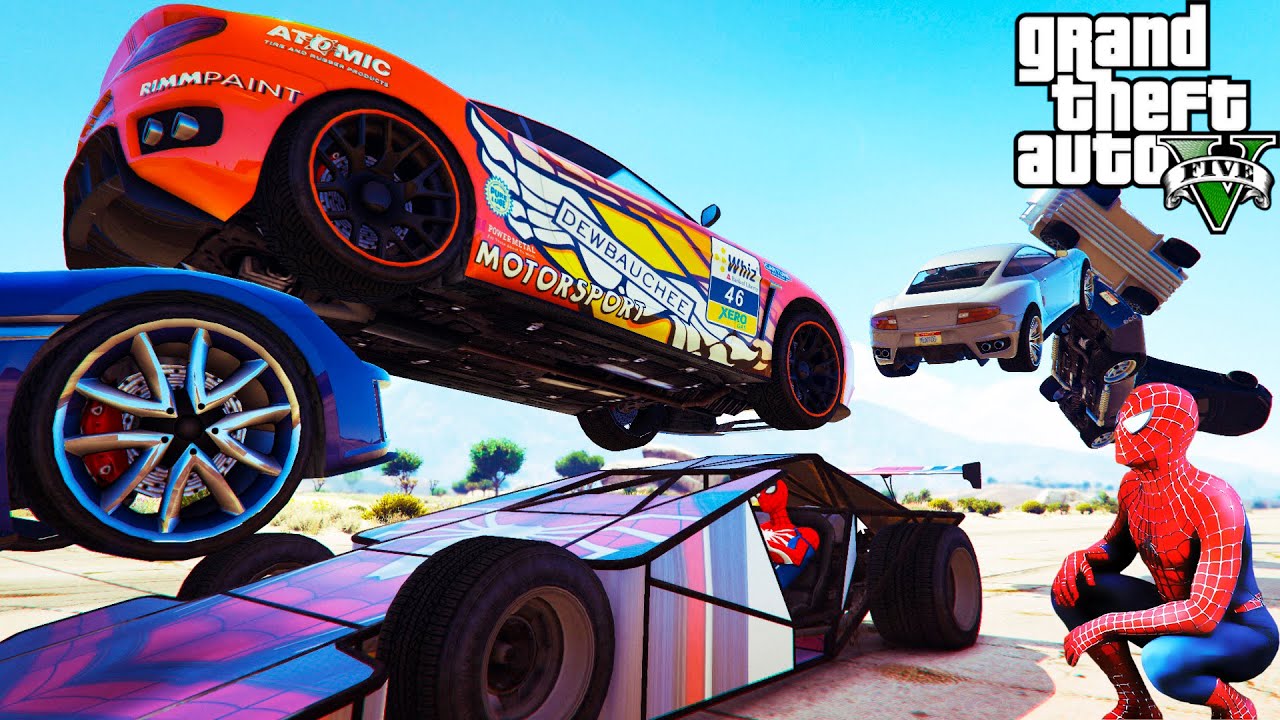 Spiderman and Superheroes Buggy Ramp Challenge cars (Onegamesplus ...