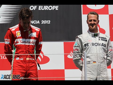 F1 2012 game short race at european GP valencia circuit with schumacher