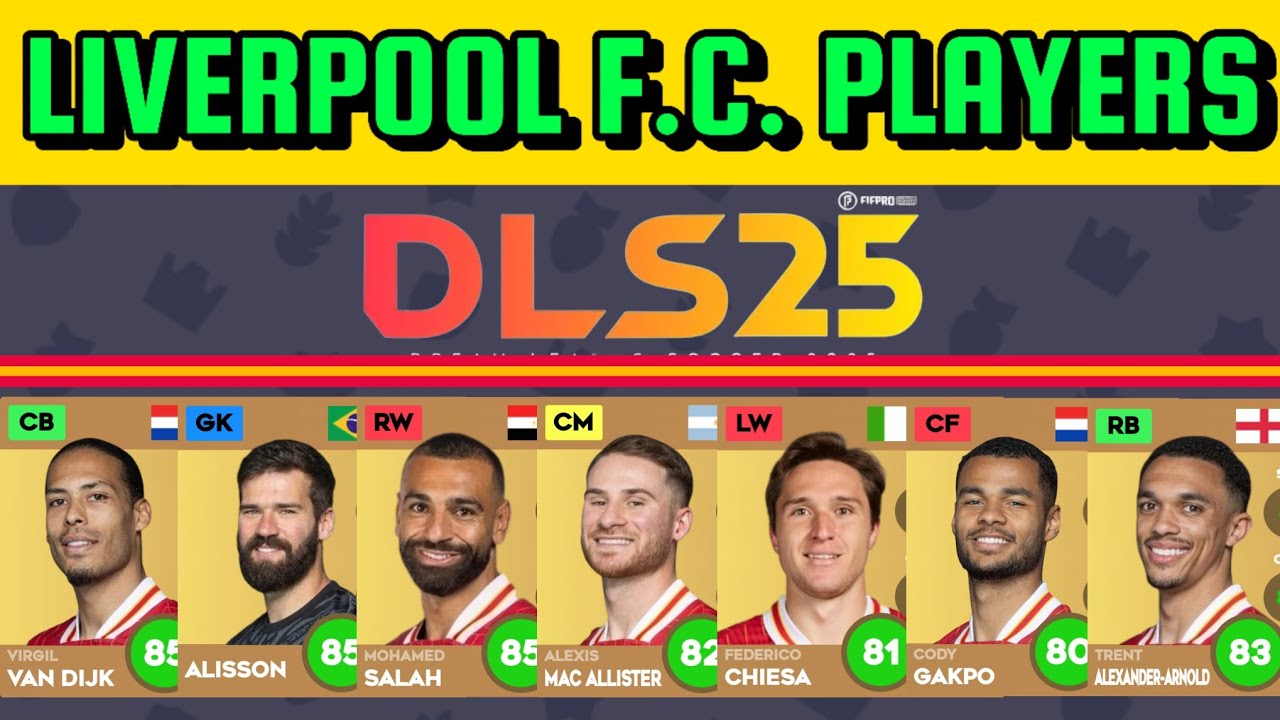 LIVERPOOL F.C. PLAYERS RATING PREDICTION FOR DLS 25! @LiverpoolFC - YouTube