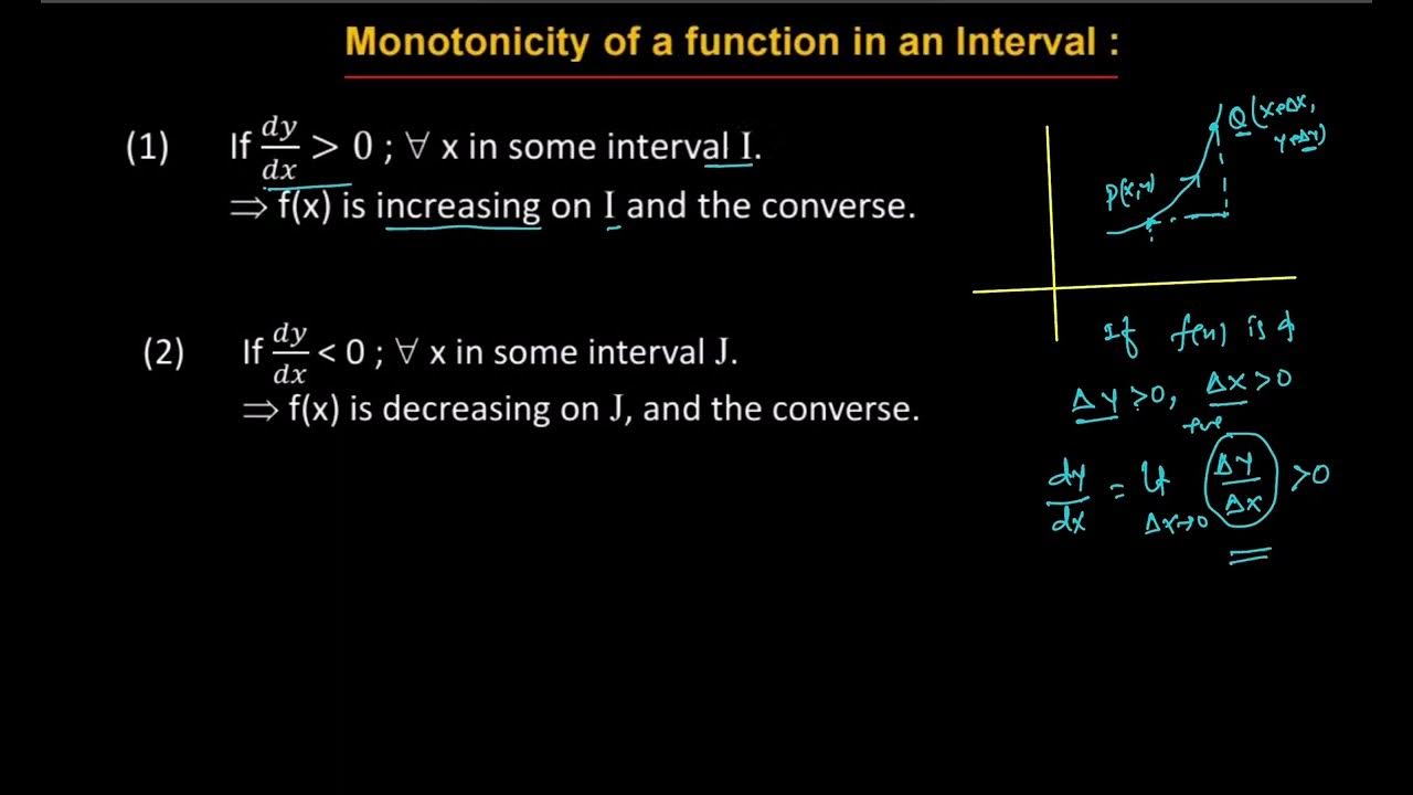 Monotonicity of a function in an interval - YouTube