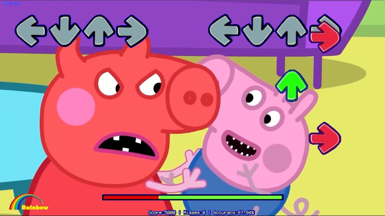 Angry Peppa Pig in Friday Night Funkin be like || Muddy Puddles Funkin ...