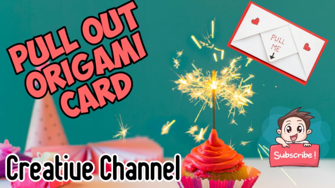 Pull out Origami Card | DIY Origami Birthday Cards| #shorts - YouTube