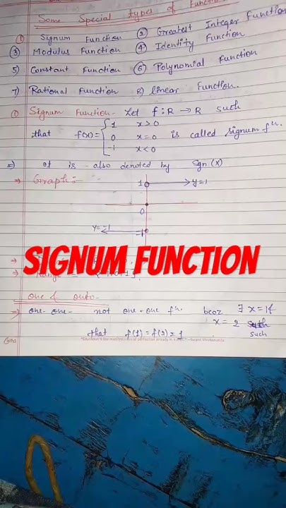 Signum Function in 20 second|Relation and function|| Class-11,12#shorts #ncert #maths#class12 # ...