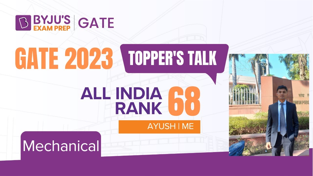 AIR 68 | Ayush | GATE Mechanical Engineering (ME) Topper 2023 | GATE ...