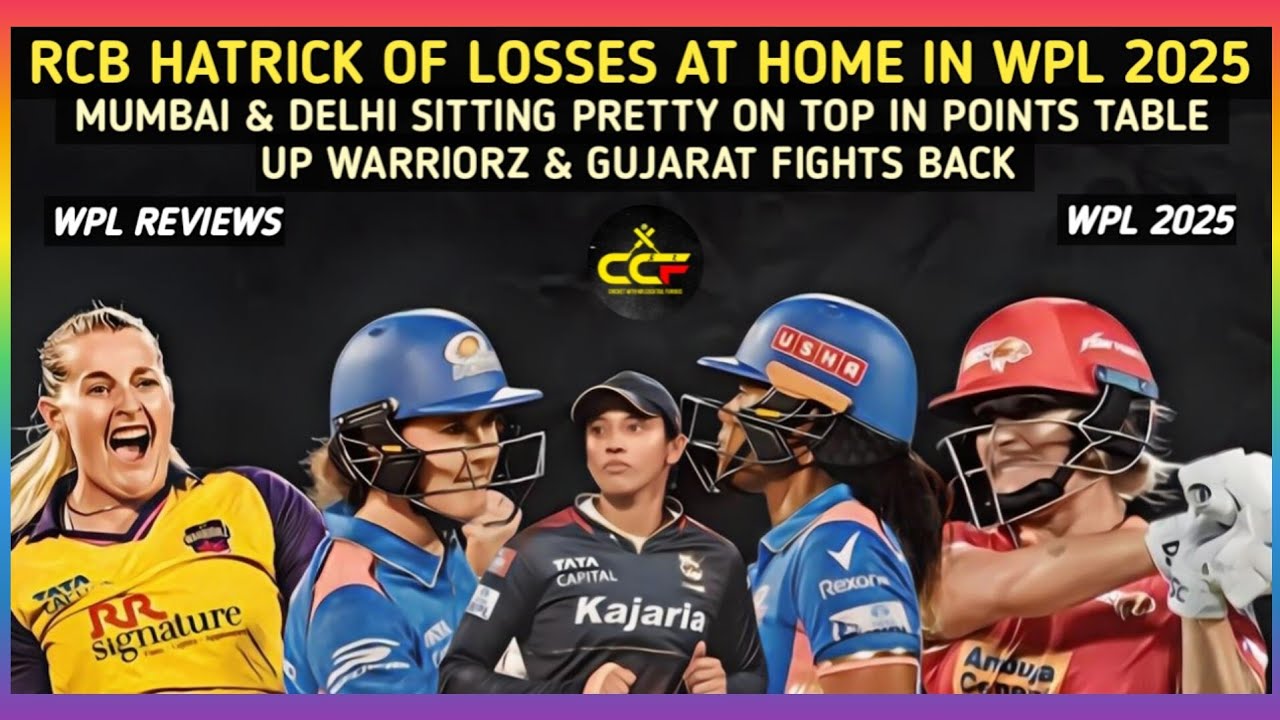 WPL 2025 REVIEWS | Match 8 to 12 | CCF 💪🏏 - YouTube