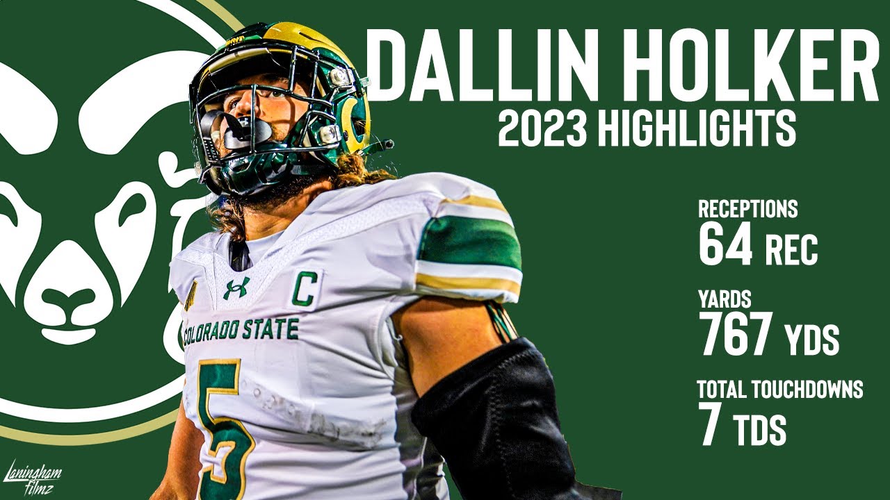 Dallin Holker || Colorado State Rams Tight End || 2023 Highlights - YouTube