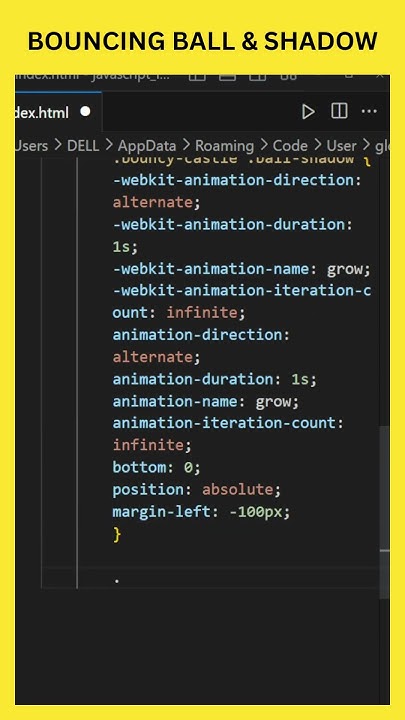 Bouncing Ball with Shadow | HTML | CSS | Animation #shorts #tutorials #educatekaro - YouTube