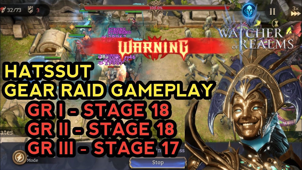 HATSSUT ALL GEAR RAID GAMEPLAY!!! | WATCHER OF REALMS INDONESIA - YouTube