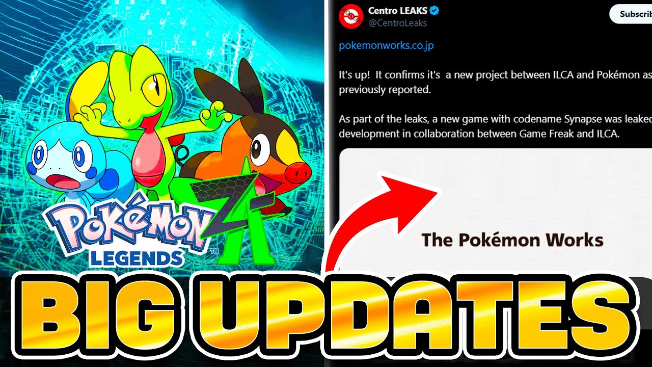 POKEMON LEGENDS ZA STARTERS LEAKED & NEW Pokemon Game Project Confirmed ...