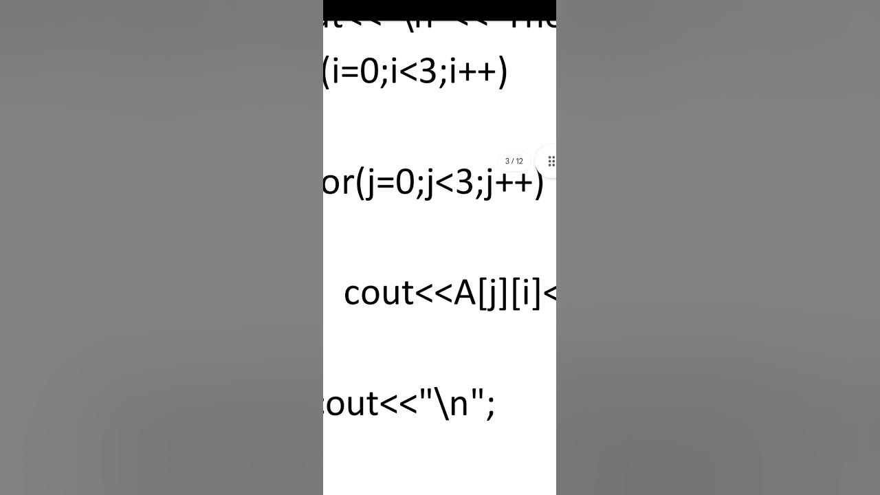 C++ program : Trace & Transpose of a matrix - YouTube