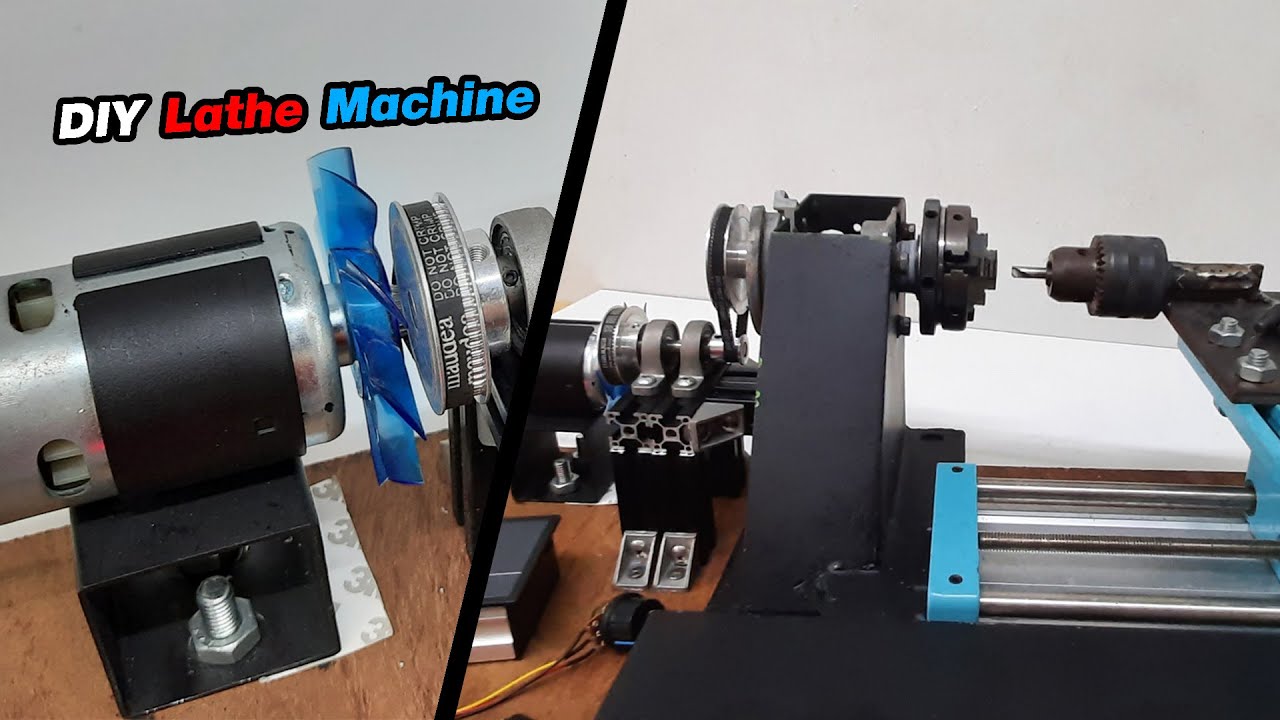 DIY Mini Lathe Machine มินิเครื่องกลึงขนาดเล็ก - YouTube