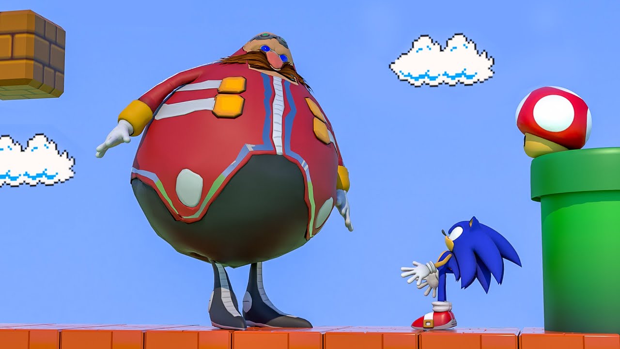 Fat Eggman Super Sized in Super Mario Bros [RTX ON] 🍔 - YouTube