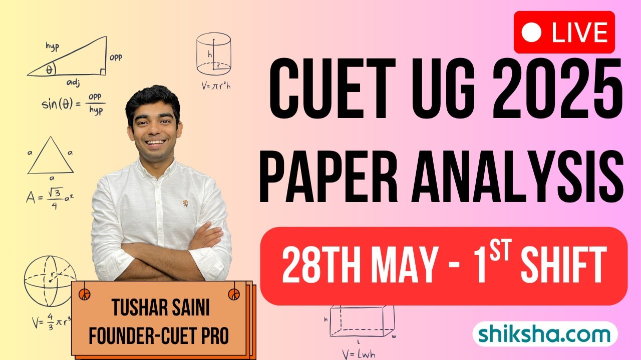 CUET Exam 28th May 2025: Shift 1| Paper Analysis #cuet2025 #cuet - YouTube
