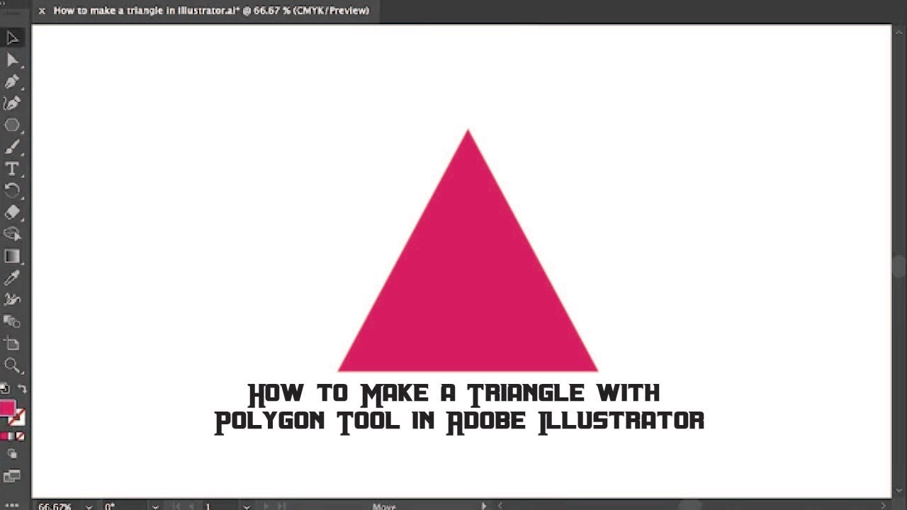 How to Make a Triangle with Polygon Tool in Adobe Illustrator - YouTube