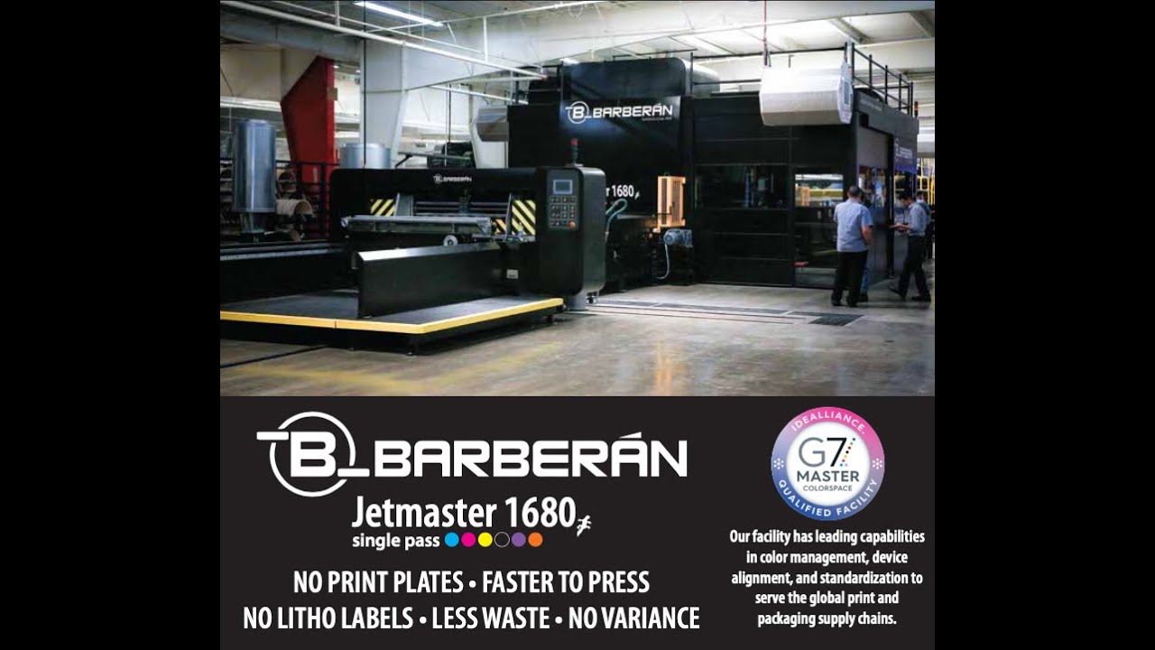 Hood Container Digital Printing with the Barberan - YouTube