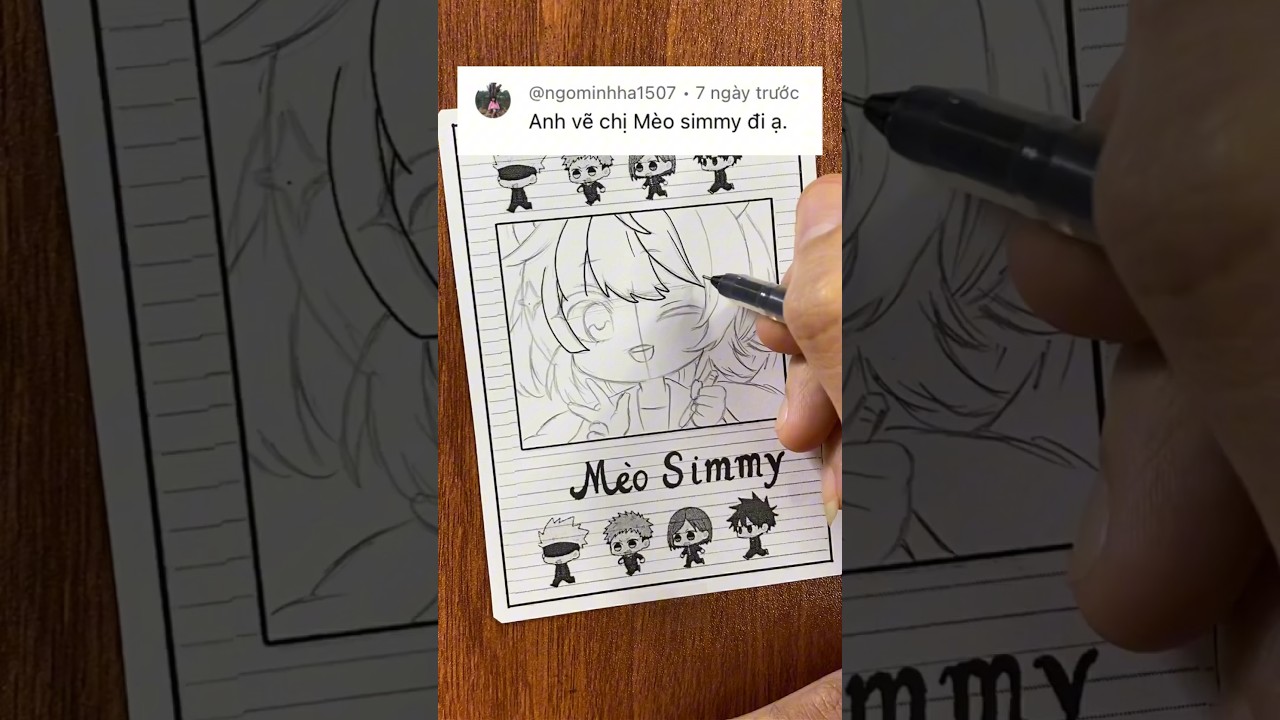 Drawing Mèo Simmy (cat) #painting #art #sketch - YouTube