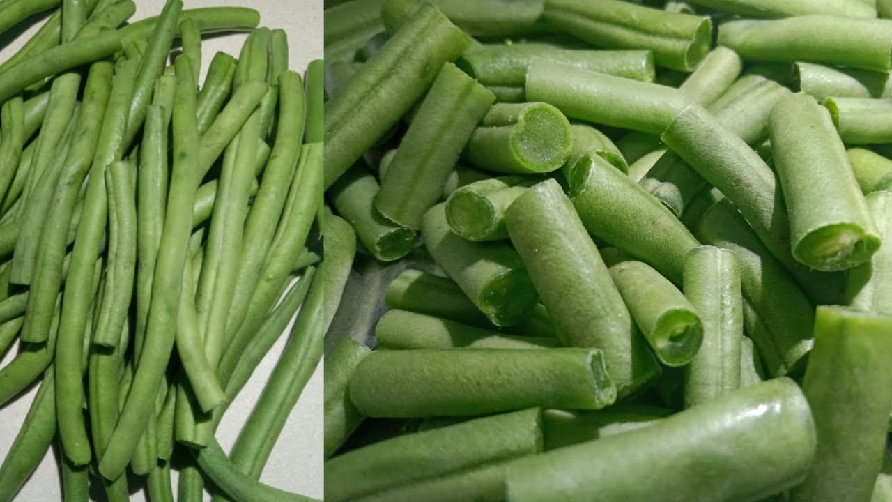 How to cut beans | Green Vegetable beans cutting | Beans ki sabji kaise ...