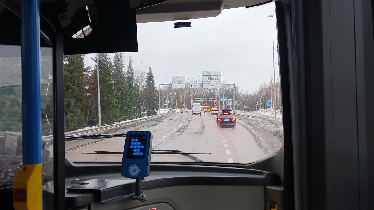 Volvo B8RLE 8900LE 6x2 2019 on Kehä I highway. (Koiviston Auto Helsinki ...