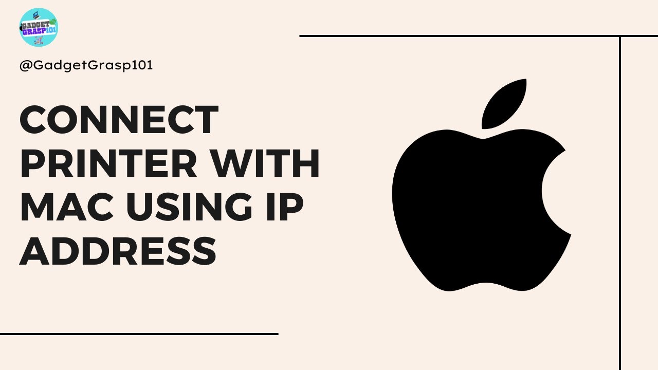 How to Connect to a Printer Using its IP Address in Mac - YouTube